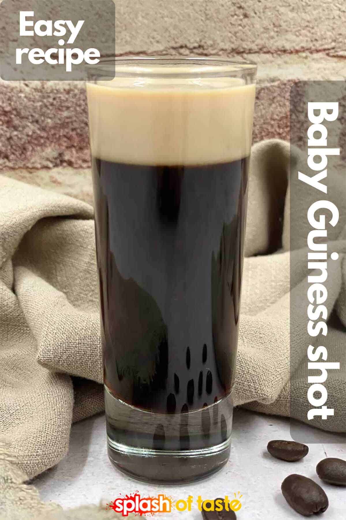 Baby Guinness shot - Splash of Taste