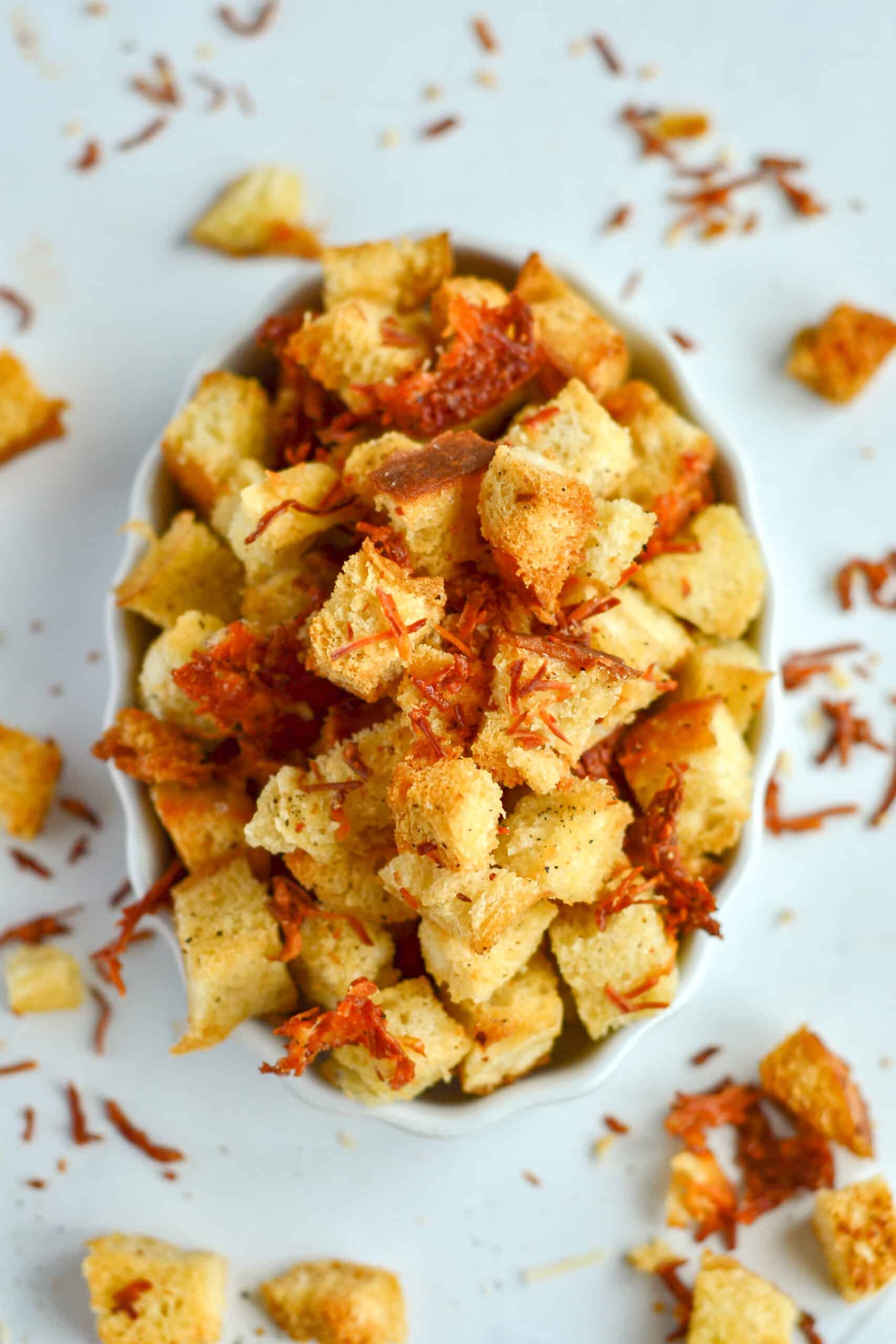 Easy Cheesy Croutons Recipe