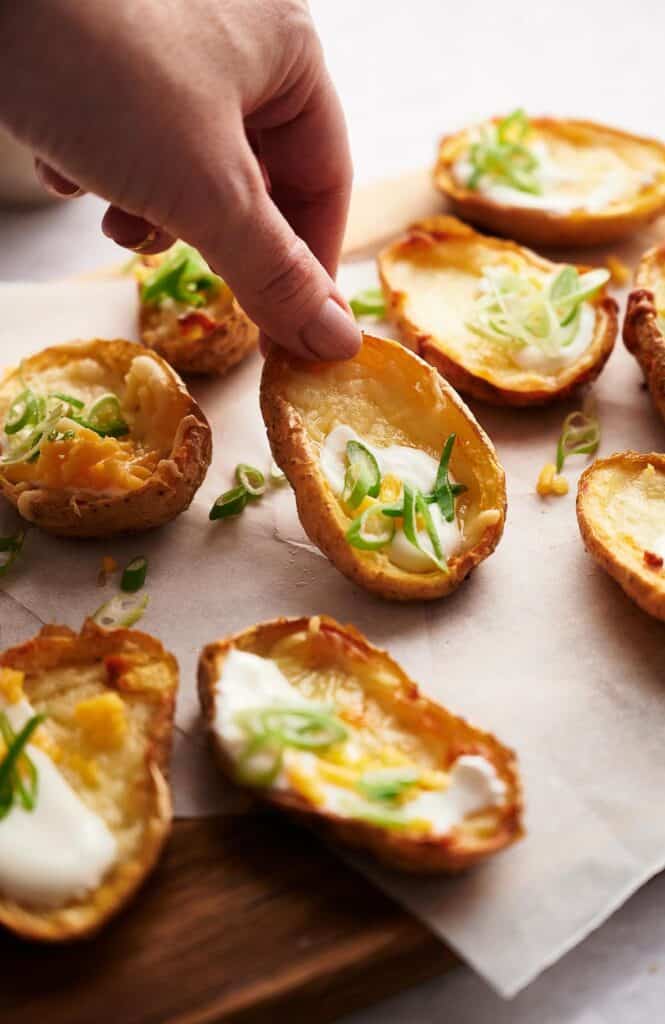 Cheesy Loaded Potato Skins Recipe - Splash of Taste - Vegetarian Recipes
