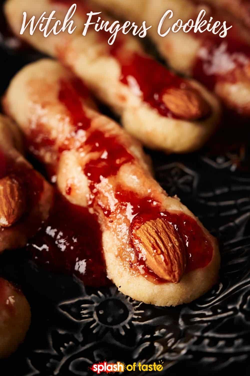 Creepy Halloween Witch Finger Cookies (Easy Recipe)
