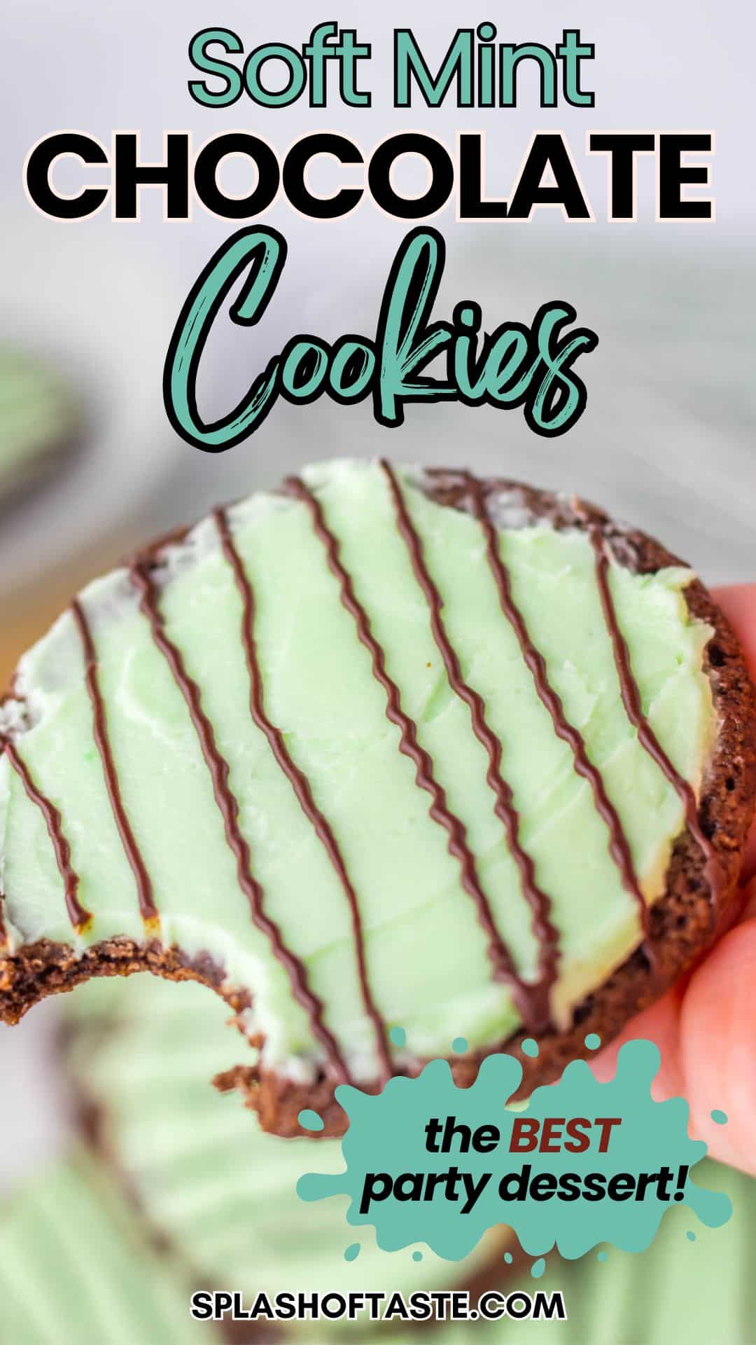 Soft Thin Mint Chocolate Cookies - Splash of Taste