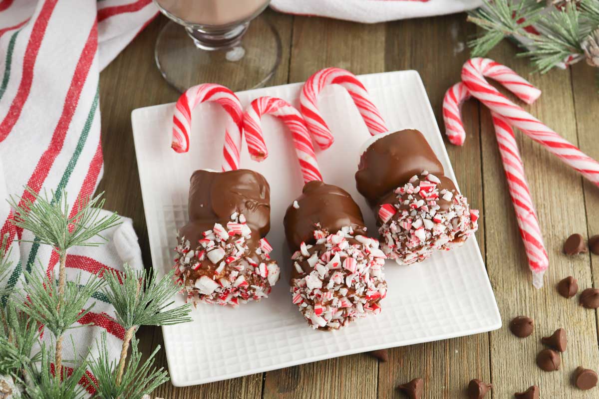 Homemade Candy Cane Hot Chocolate Stirrers - Splash of Taste