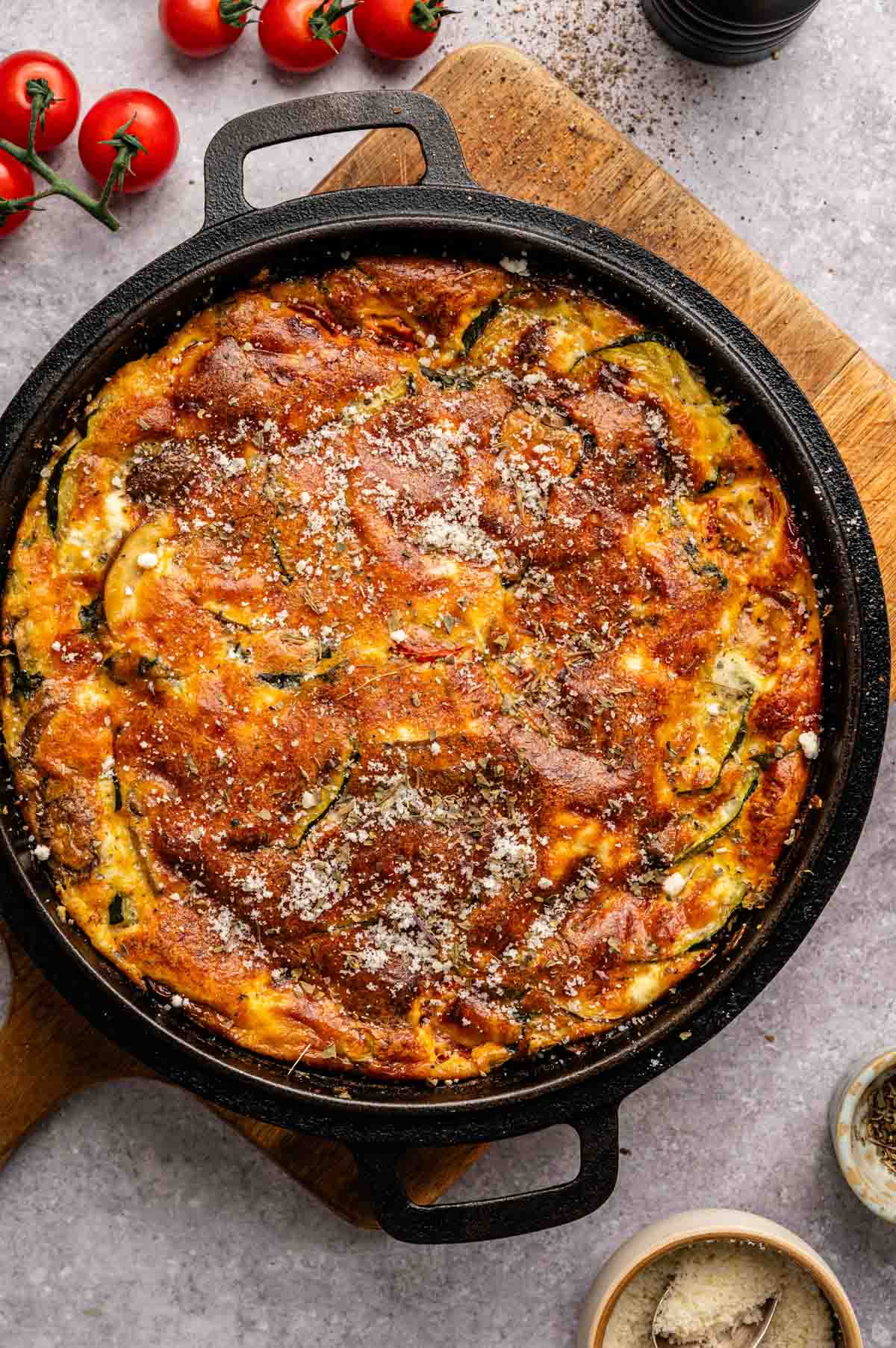 Simple Homemade Vegetable Frittata Recipe - Splash of Taste
