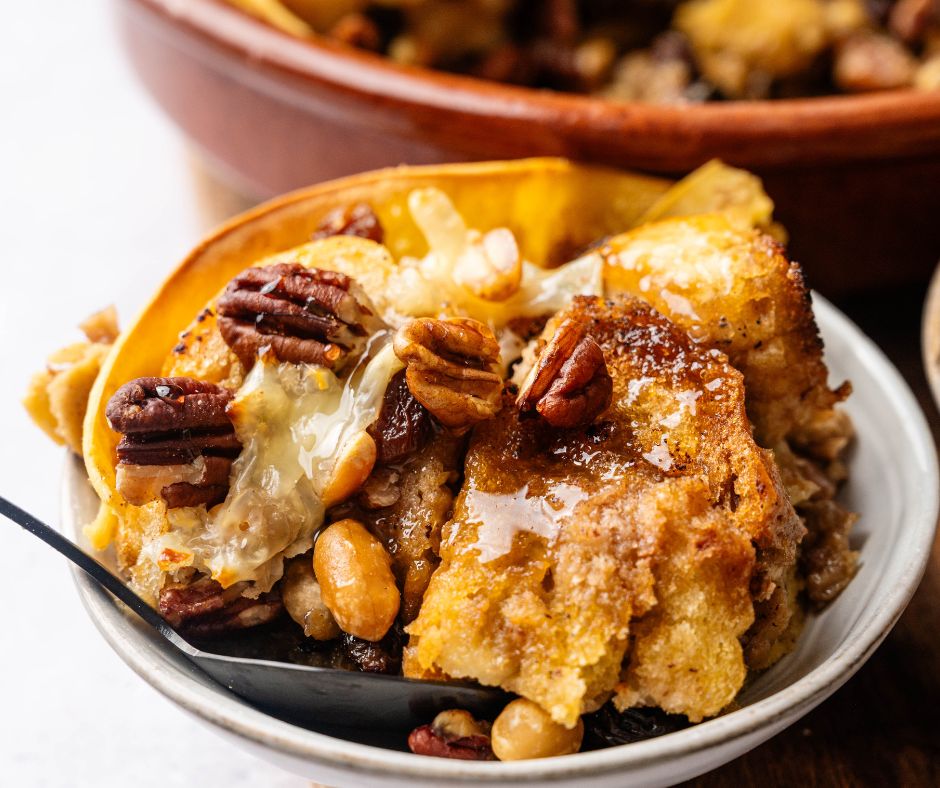 Capirotada Recipe (Mexican Bread Pudding) - Splash of Taste
