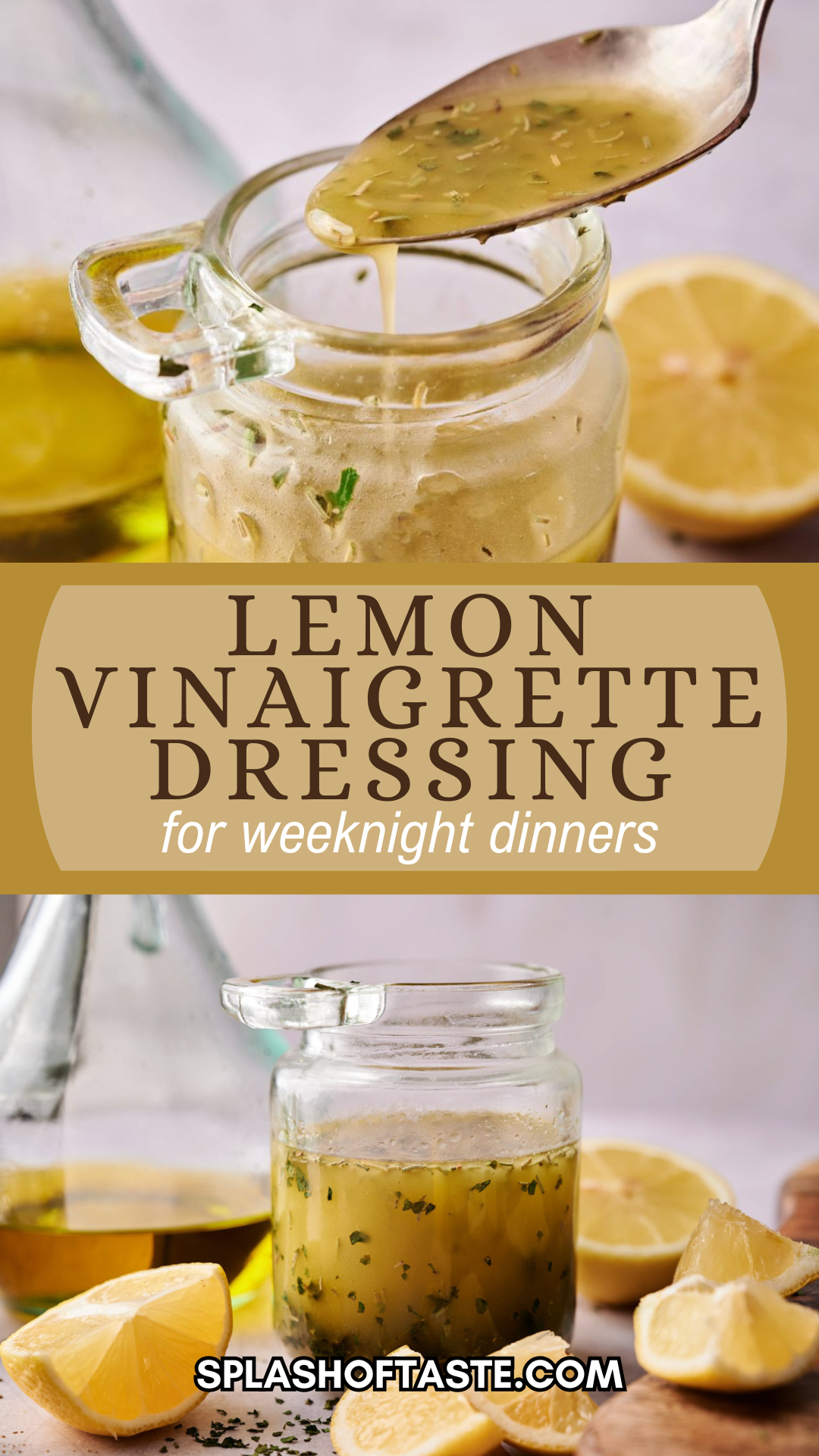 Quick and Easy Lemon Vinaigrette Dressing - Splash of Taste