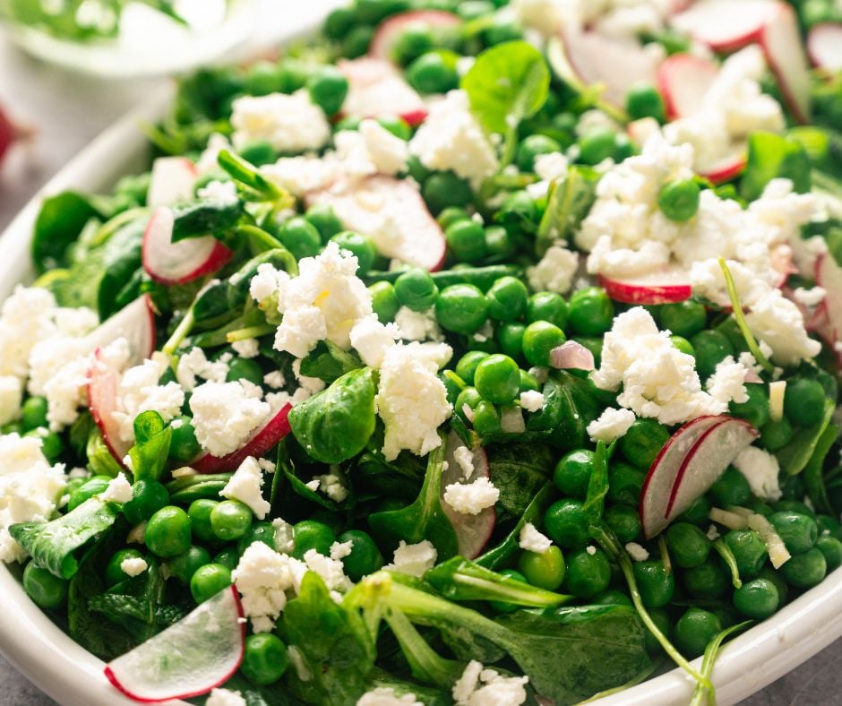Easy Pea Salad with Lemon-Maple Dressing - Splash of Taste